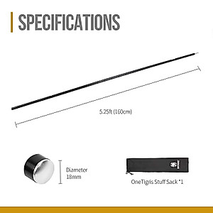 OneTigris Lightweight Tent Poles (1.6m) + Bulwark Camping Tarp