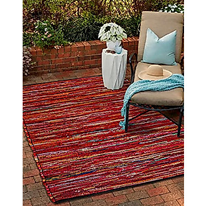 Cotton Multi Chindi Hand Woven Rugs 36X60 Inch Multi Color Chindi Rag Rug - 3x5 Feet Rectangle Bohemian Colorful Area Rug - Recycled Hand Braided Rugs- Biodegradable