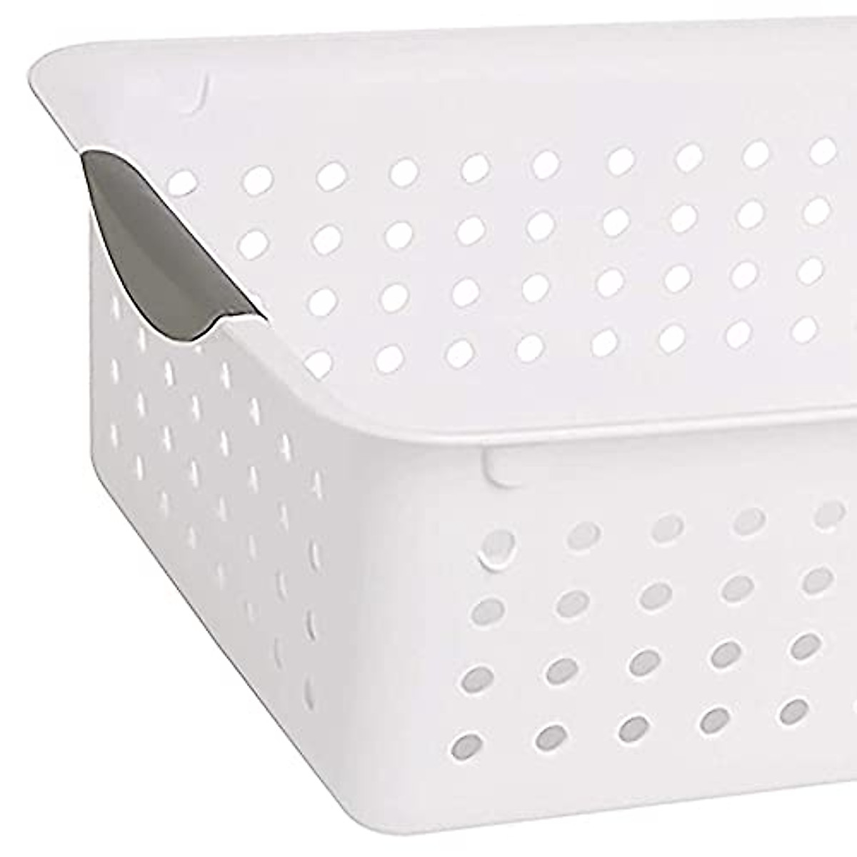 Sterilite Medium Ultra Basket Plastic Storage Bin Organizer - White (Pack of 12)