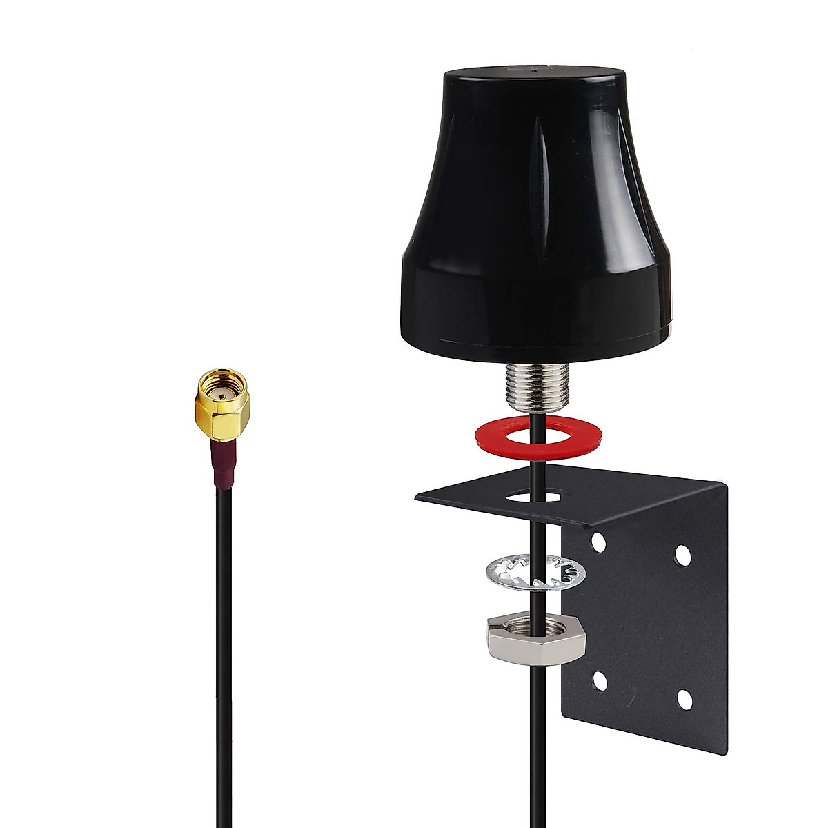 Waterproof Dual Band WiFi 2.4GHz 5GHz 5.8GHz Mini Omni-Directional 5dBi Wall Mount Outdoor RP-SMA Male Antenna for WiFi Router Hotspot Wireless Network Card Security IP