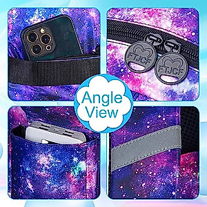 KLFVB Laptop Backpack for Girls, 15.6 Inch Cute Tie Dye College Bookbag, Anti Theft Water Resistant Large Computer School Bag for Teens Women Students - Purple