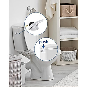 Hibbent Toilet Handle Replacement, Side Mount Tank Flush Lever Handle Compatible with Kohler Toilet Tank, Toilet Trip Lever with Stainless Steel Flapper Chains, Toilet Repair Handle, Chrome