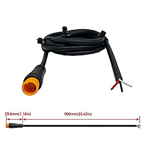BEISGUANGS Julet 3Pin Male Waterproof Cable Electric Bike Extension Cable Connector for Ebike Light Throttle Ebrake Display