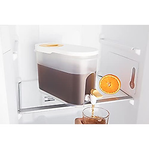 Baraiser Cold Brew Coffee Maker, 1 Gallon Iced Coffee Maker with Ultra-fine Mesh Steel Filter and Spigot,White