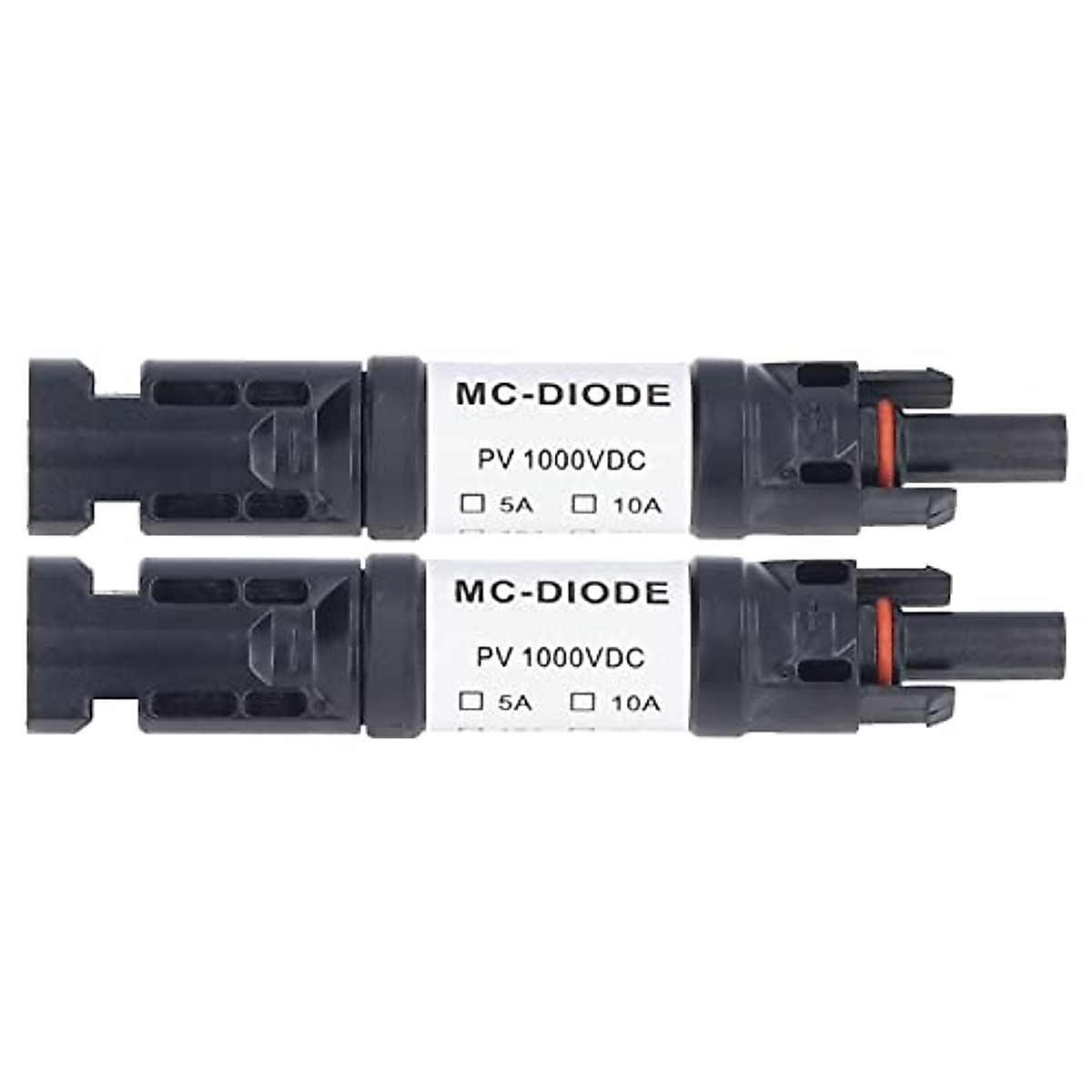 1000V Solar PV Connector Snap-in PPO Housing Solar PV Fuse Holder 2pcs for connecting solar panels 15A