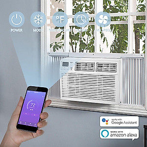 Emerson Quiet Kool EARC15RSE1 SMART 15,000 BTU 115V Window Air Conditioner with Remote, Wi-Fi, and Voice Control, White