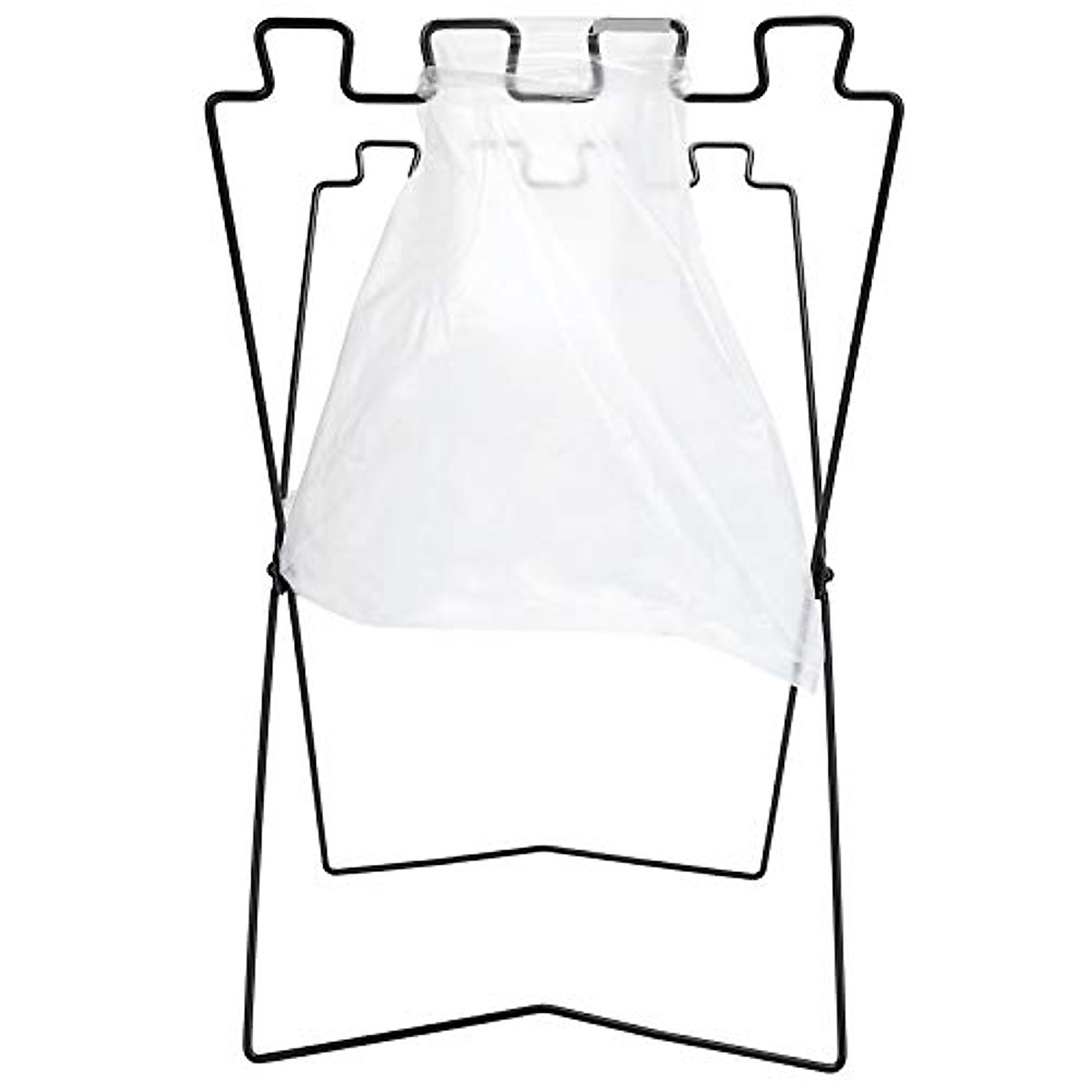 YUUGAA Portable Garbage Bag Holder, BBQ Picnic Portable Trash Bag Rack Environmental Protection Iron Wire Folding Shelf