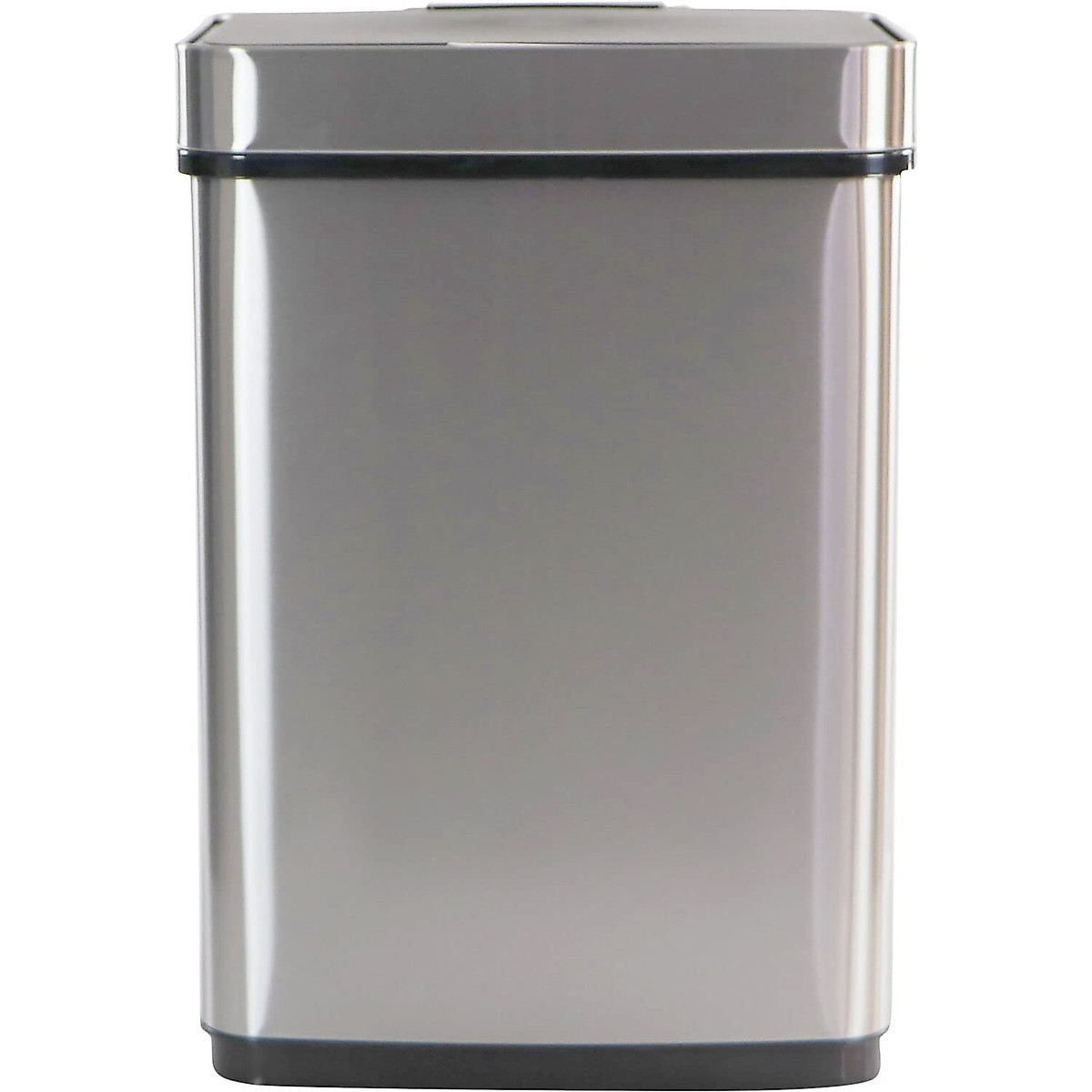 Hanover Home 33-in. Tall Hands-Free Steel Trash Can with Fingerprint-Resistant Finish and Soft-Close Motion Sensor Lid for Kitchen - 13.2 Gallons (50 Liters) in Black