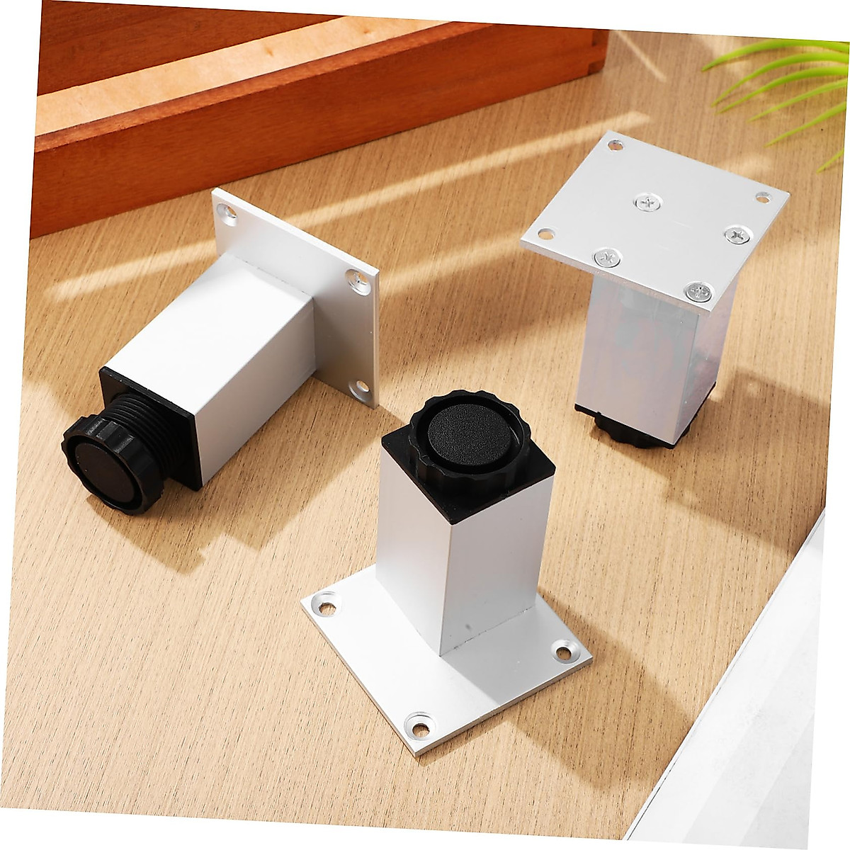 4pcs Furniture Leveling Feet Shelf Legs Furniture Levelers Leveling Feet Heavy Duty Table Stabilizers Legs Cabinet Legs Screw in Table Feet Leveling Adjustable Furniture Feet