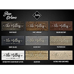 Custom Wood Sign Personalized Handmade Wedding Gift Wood Wall Art Personalized Sign Last Name Sign Established Sign Wooden Signs Bridal Shower Gift Anniversary Gift