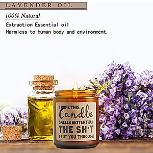 Aromaflare Scented Candles Best Friend Funny Mother Father's Day Gifts for Women Personalized Birthday Gift for Sisters Bestie Unique Christmas Presents for Female (Brown c)