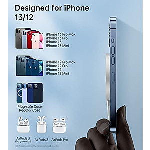 Magnetic Wireless Charger, Fast Charging Pad 15W Max with PD 20W USB C Charger Adapter, Compatible with-Mag-Safe Wireless Charger for iPhone 14/13/13 Mini/13Pro/13Pro max/iPhone 12/12 Mini/12Pro max