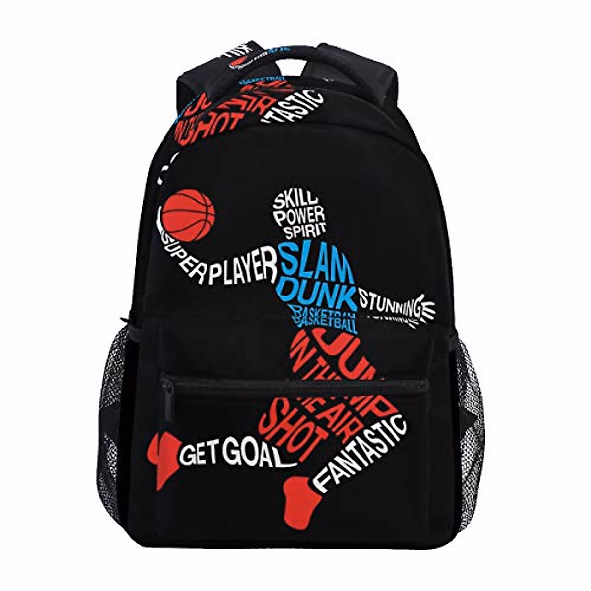ALAZA Basketball Player Bank Shot Sports Large Backpack Personalized Laptop iPad Tablet Travel School Bag with Multiple Pockets