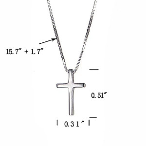 VQGRIXZCE S925 Sterling Silver Small Dainty Cross pendent necklace for women Jewelry