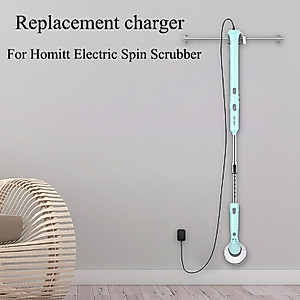 WUKUR Charger for Homitt Electric Spin Scrubber, AC Adapter for Homitt Scrubber HM115C, HM115CW, HM115CD,HM115CG HM204C and More, Replacement Homitt Charger 2 Prong Adapter