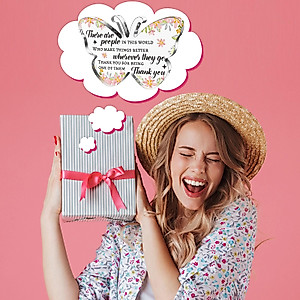 Yinder Thank You Gift for Women Acrylic Inspirational Gifts Coworker Office Gift for Colleague Leaving Job Gift Farewell Gift Appreciation Gift for Friends Nurse Teacher Keepsake(Cute Butterfly)