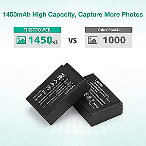 FirstPower 2-Pack LP-E17 Battery and Dual USB Charger Compatible with Canon EOS RP, Rebel T6i, T7i, T8i, T6s, SL2, SL3, M3, M5, M6, 200D, 77D, 750D, 760D, 800D, 8000D Digital SLR Camera