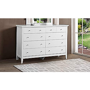 Glory Furniture Hammond 8 Drawer Dresser in White