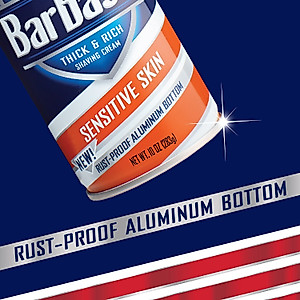 Barbasol Sensitive Skin Thick and Rich Shaving Cream, 10 Ounce