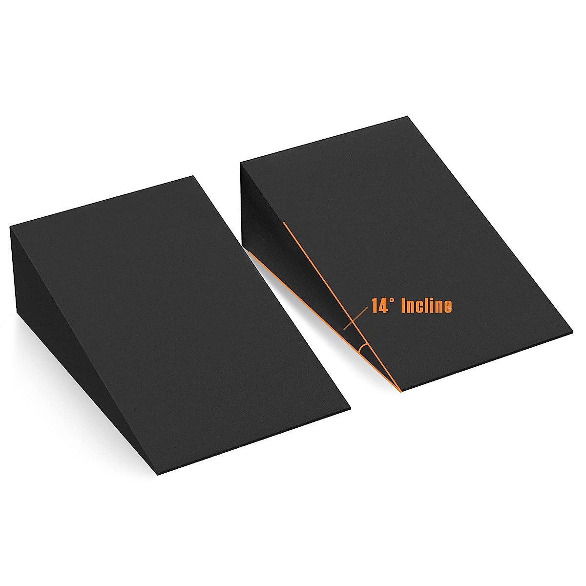 Annisport Yoga Foam Wedges, 2 Pack Slant Board Calf Stretching Squat Wedge Block Physical Therapy Wedges Heel Wedge for Squats－9x6x2 inches, Black