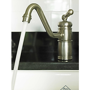 Newport Brass 940 Nadya Single Handle Single Hole Kitchen Faucet with Metal Leve, Satin Nickel