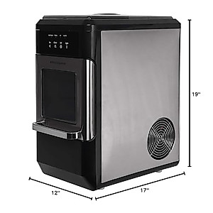 Frigidaire EFIC235-AMZ Countertop Crunchy Chewable Nugget Ice Maker, 44lbs per day, Self Cleaning Function