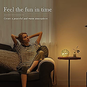 Zipdiz Crystal Ball - Crystal Led Light - Christmas Table Decor - Gold Orbs Decorative Balls - Lighted Christmas Ball - Led Light Christmas Decoration Indoor Use (5" Warm White, Gold)