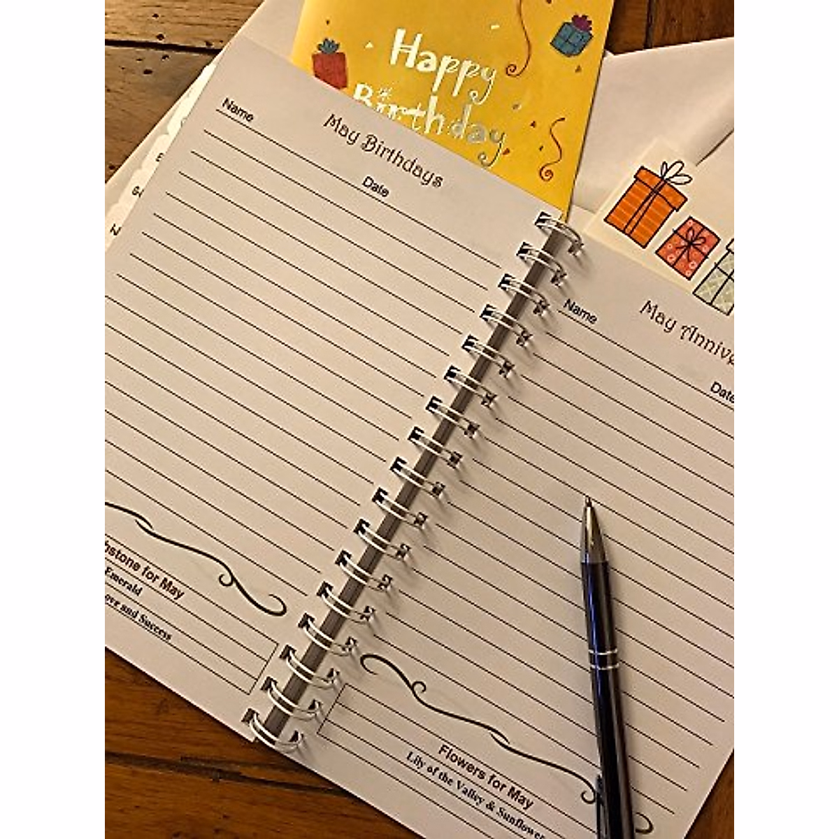 Large Print Address Book with A-Z Tabs Birthday Anniversary Calendar Family Record Keeper Personalized Gifts