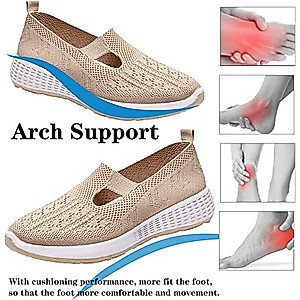 Breathable Soft Sole Orthopedic Casual Shoes,Women's Orthopedic Walking Sneakers (Black,36)