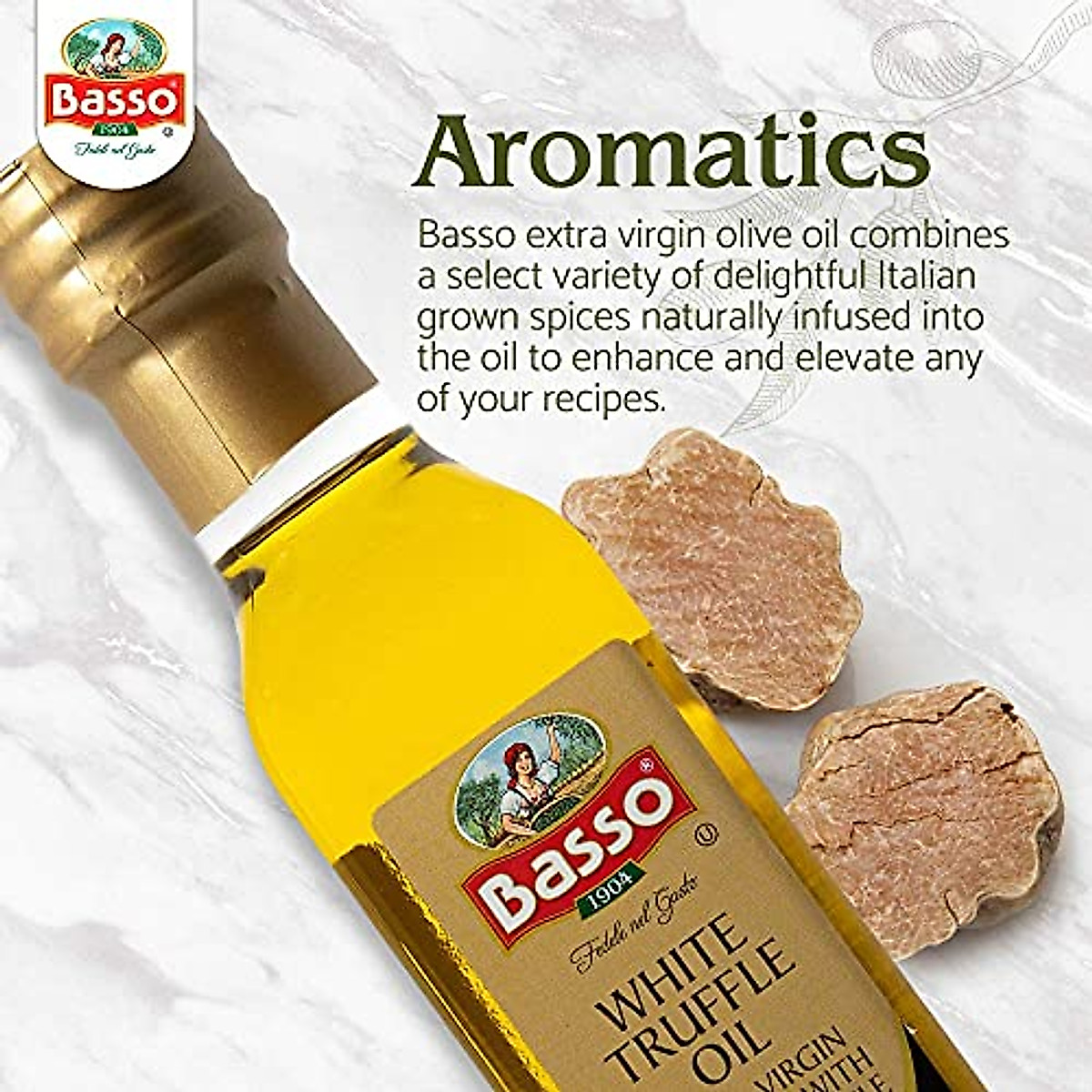 White Truffle Oil | LARGE SIZE 8.5oz (250 ml) | High Concentrate | Great for Pasta, Pizza, Risotto, or any of your favorite recipes. (8.5 Fl Oz (Pack of 1))