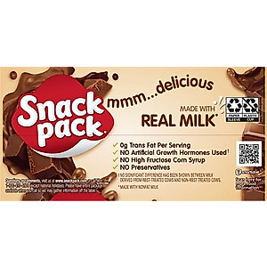 Snack Pack Milk Chocolate and Chocolate Fudge/Milk Chocolate Pudding, 4 Count Pudding Cups