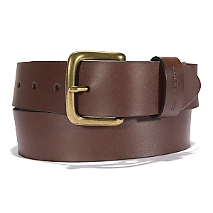 Carhartt Regular Men's Casual Belts, Available in Multiple Styles, Colors & Sizes, Bridle Leather Classic Buckle (Brown), 36