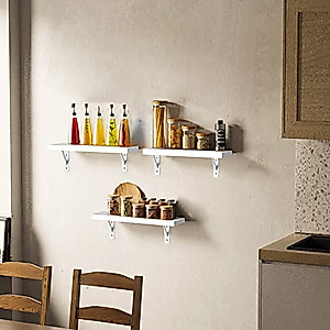 CITLOW White Floating Shelves Set of 3,Wall Shelves for Home Living Room Bedroom Study Decoration.