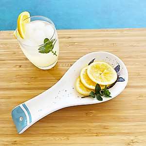 Large Spoon Holder - Sea Turtle Spoon Rest - Nautical, Ocean Beach Decor - Utensil Holder/Ceramic Spoon Holder for Kitchen - Great Kitchen Gift for Men, Women, Friends, or Birthdays