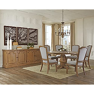 Donny Osmond Home Coaster Furniture Florence Round Pedestal Dining Table Rustic 180200