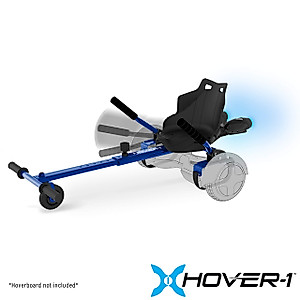 Hover-1 Falcon-1 Buggy Hoverboard Attachment Turbo LED Lights, Compatible with Most 6.5" & 8" Hoverboards, Hand-Operated Rear Wheel Control, Adjustable Frame, Easy to Install Hoverboard Go Kart
