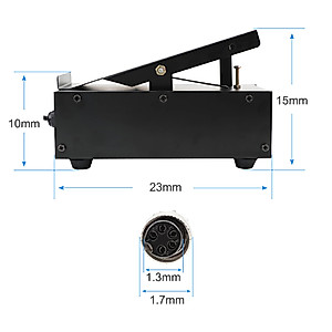 Hynade TIG Welder Foot Pedal,Amp Control 5 Pin Tig Foot Pedal for TIG Welder TIG200GPACDC Tig Foot Pedal
