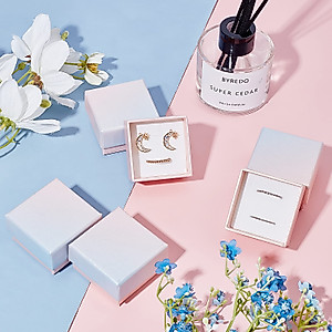 NBEADS 24 Pcs 5x5x3cm Cardboard JewelryBox, Kraft Paper Boxes Samll Box Square Colorful Ring Box Wedding Supplies Creative Candy Box Party Festivals Wedding Occasions