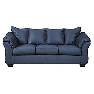 Signature Design by Ashley Darcy Casual Plush Sofa, Dark Blue