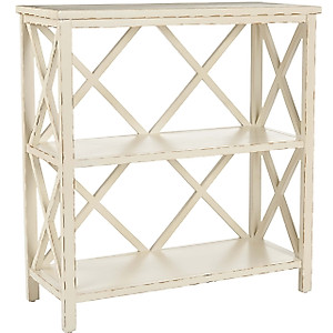 Safavieh American Homes Collection Liam Vintage Cream Ivory 2-Tier Open Bookcase