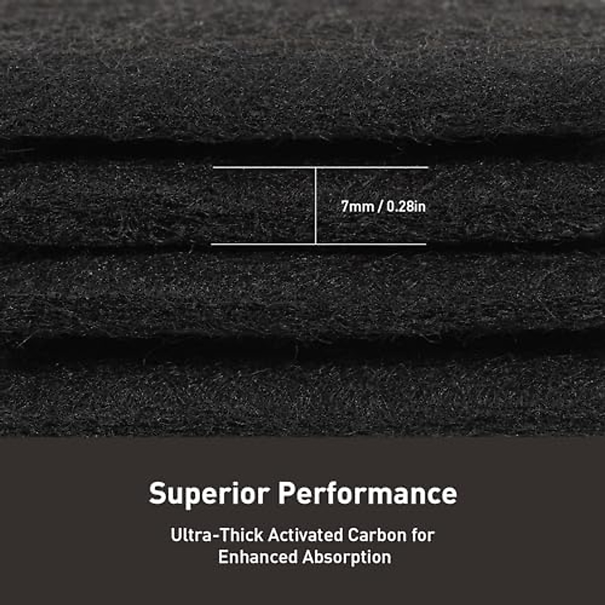 EKO Trash Can Odor Filter Refills for Trash Can and Compost Bin, Activated Charcoal Deodorizer, Strong Charcoal Odor Absorber, Pack of 4 Replacements