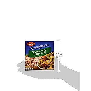 Lipton Recipe Secrets Soup and Dip Mix For a Delicious Meal Savory Herb with Garlic Great With Your Favorite Recipes, Dip or Soup Mix 2.4 Ounce (Pack of 12)