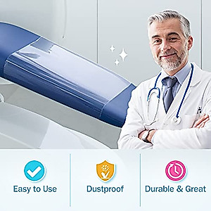 Foot Pad Dustproof Dental Chair Toe Cover Sleeve with Elastic Bands, Foot Mat Cushion Transparent Dentist Clinic Unit Protector Anti-Dropping - Washable & Reusable