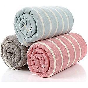 LifeWheel Cotton Gause Muslin Hand Towels(3 Pack,16"x 28") - Soft Absorbent Durable Towels for Home and Outdoor Use (color1)