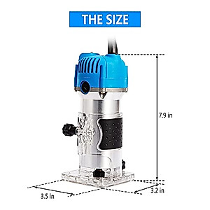 Wood Routers, Wood Trimmer Router Tool, Compact Wood Palm Router, Tool Hand Trimmer, Woodworking Joiner, Cutting Palmming Tool, 30000 RPM 1/4" Collets 800W 110V