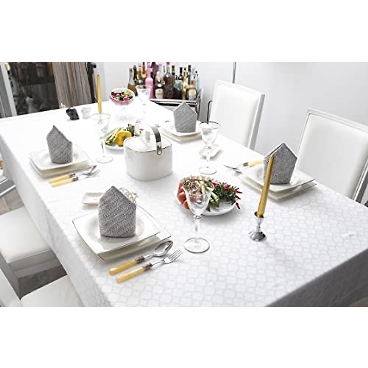 Smyrna Original Turkish Cloth Napkins Set of 6 | 100% Cotton, 18 x 18 Inches | Decorative Boho Table Napkins for Dining Table | Versatile Farmhouse Cloth Napkin for Dinner, Wedding and Parties (Gray)