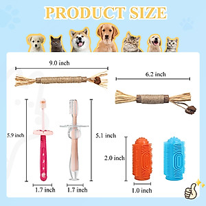 6Pcs Cat Tooth Brushing kit, Includes 360° Silicone Cat Toothbrushes with Suction Cup Holders Anti-choking, Dog Finger Toothbrushes, Dental Silvervine Catnip Toys - Safe Oral Hygiene for Dogs and Cats
