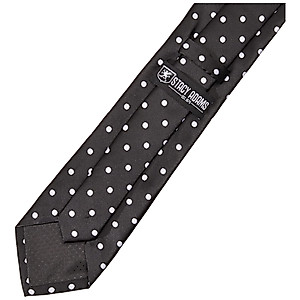Stacy Adams Men's Satin Dot Tie Set, Black/White, One Size