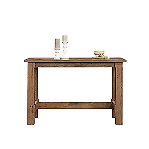 Sauder Boone Mountain Counter Height Dining Table, L: 25.59" x W: 55.12" x H: 35.39", Vintage Oak Finish