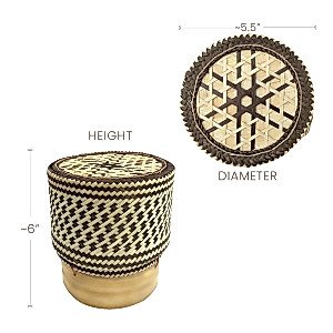 PANWA Sticky Rice Cooking Set Bamboo Steamer Basket with 24’’ Cheesecloth, Wicker lid, and Kratip Chocolate Toned